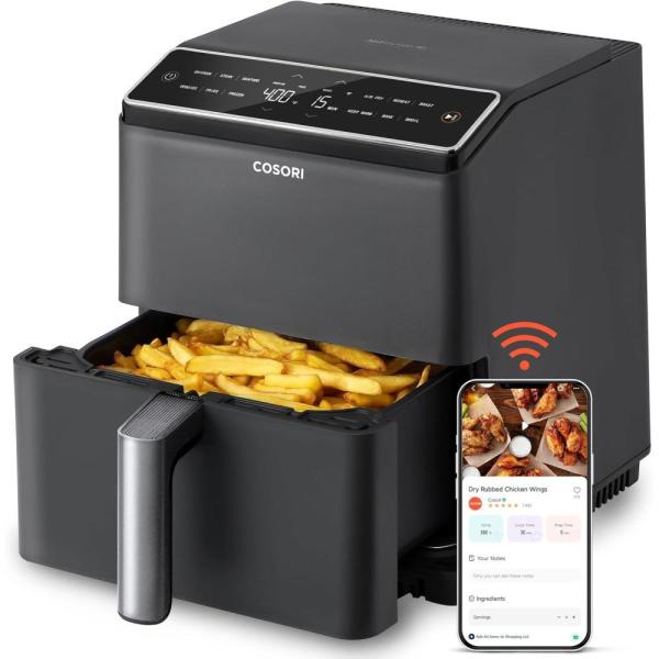 COSORI 6.8Qt Air Fryer, 12-in-1 Dual Blaze for 360° Crispy Meals, No ...